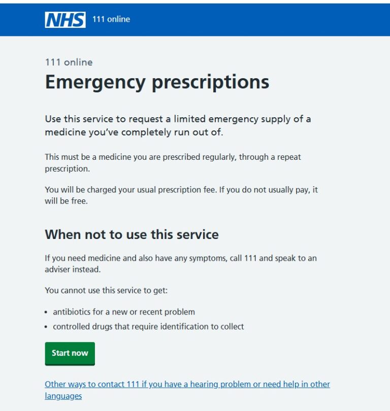 How to get an emergency prescription from 111 or a local pharmacy ...